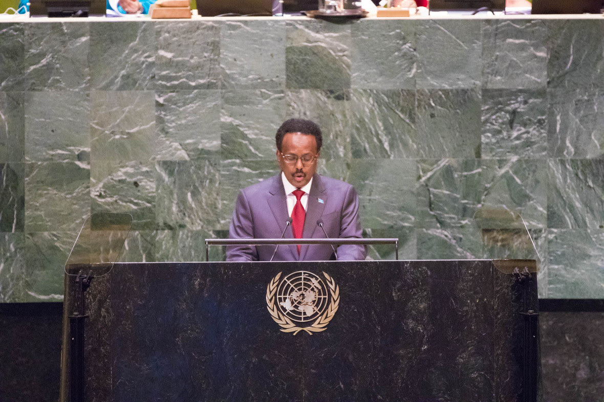 Madaxweyne Farmaajo oo Golaha Guud ee Qaramada Midoobay uga warbixiyey ... Madaxweyne Farmaajo oo Golaha Guud ee Qaramada Midoobay uga warbixiyey ...